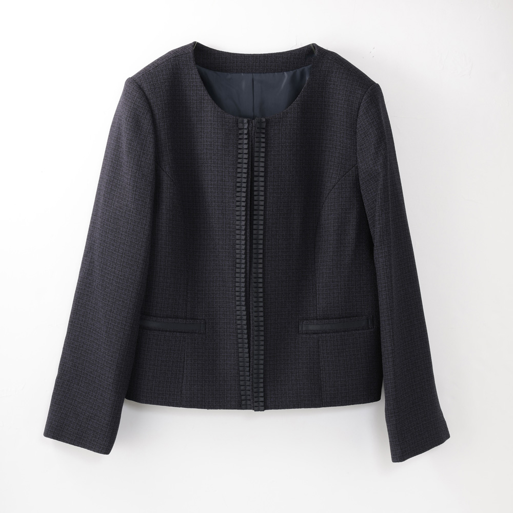 大きいサイズノーカラーJK&レースOP付き2JKスーツ | イオン北海道 eショップ